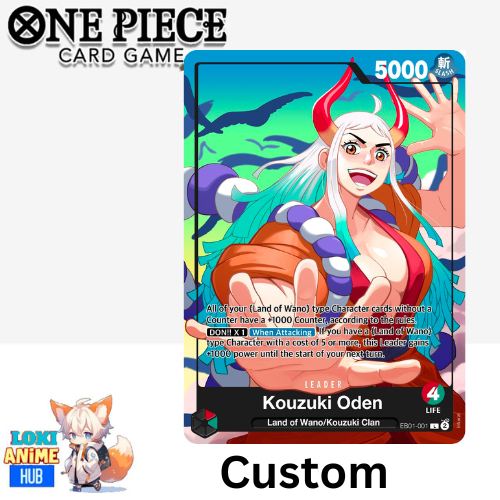 kouzuki Oden Yamato EB01 001 L AA Leader Custom Made Design Deck Alt Art One piece card Game ...