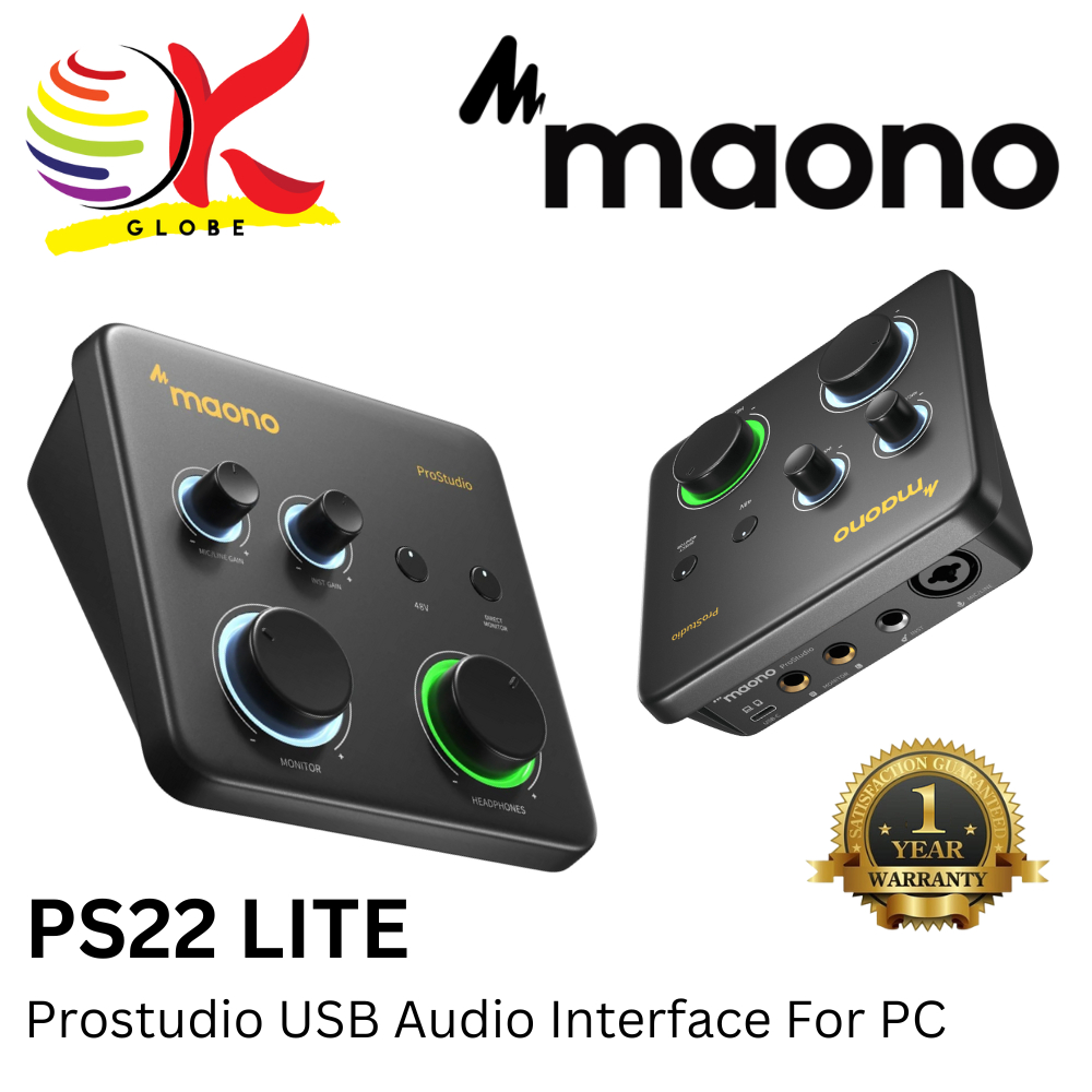 MAONO PROSTUDIO PS22 LITE USB AUDIO INTERFACE FOR GUITAR AND PODCAST ...