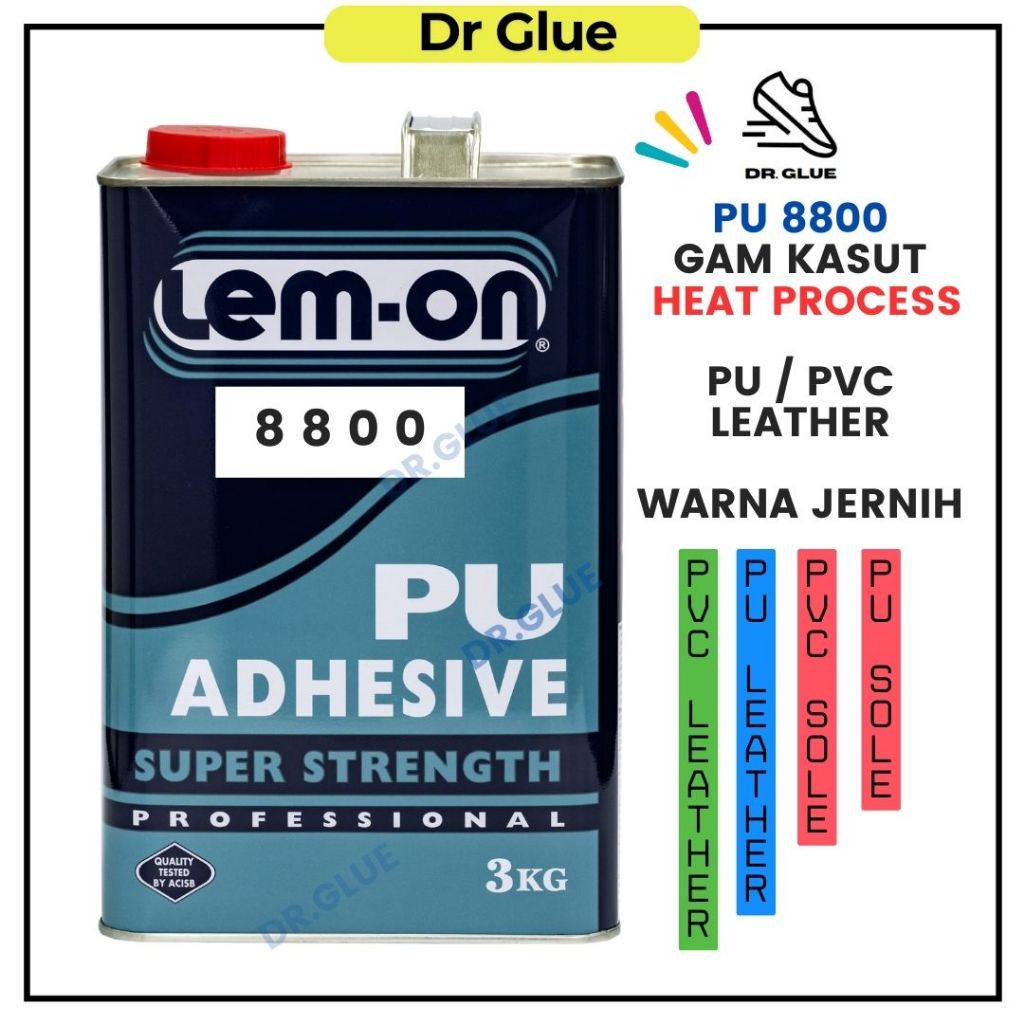 Lem-On PU 8800 / PRIMER 511 / Primer 555 / HARDENER Gam Kasut Adhesive ...