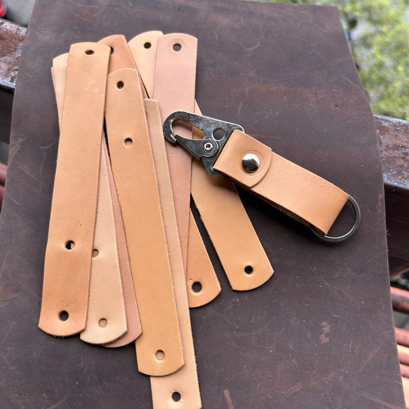 Precut tactical key fob. Full grain vegetable tanned cowhide leather ...