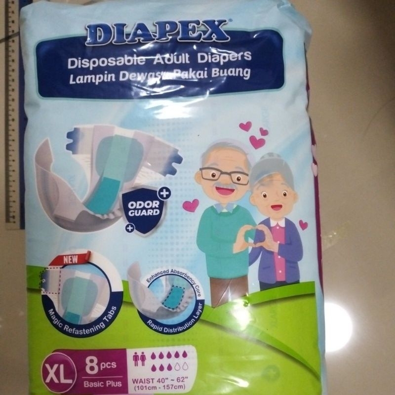 Diapex Disposable Adult Diapers Saiz XL | Shopee Malaysia