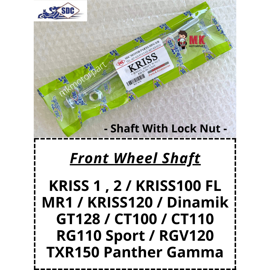 FRONT WHEEL SHAFT KRISS FL MR1 Dinamik GT128 CT100 CT110 RG110 RG Sport ...