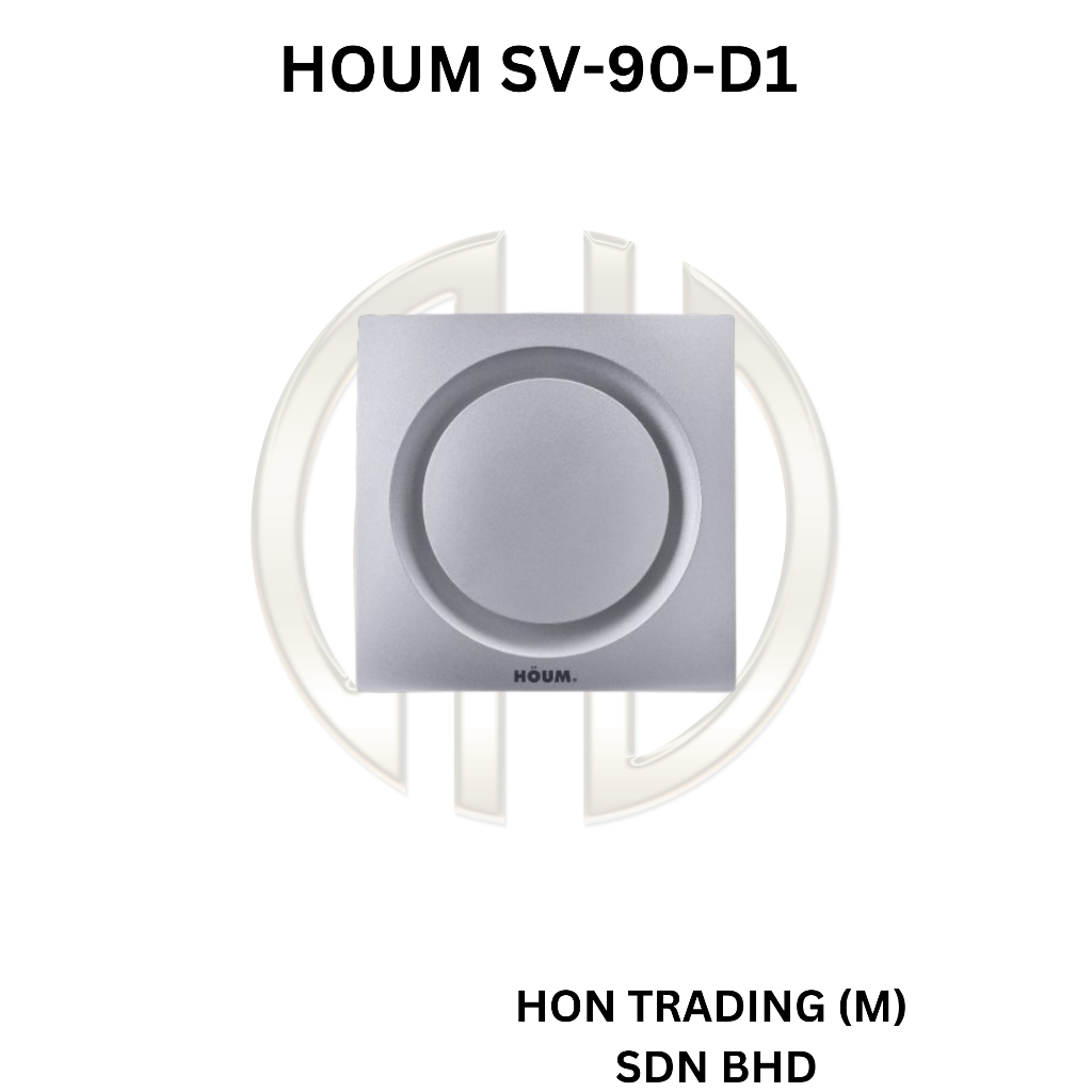 Houm SV90 Square Ceiling Mounted Ventilation Fan Exhaust Fan with WVK ...