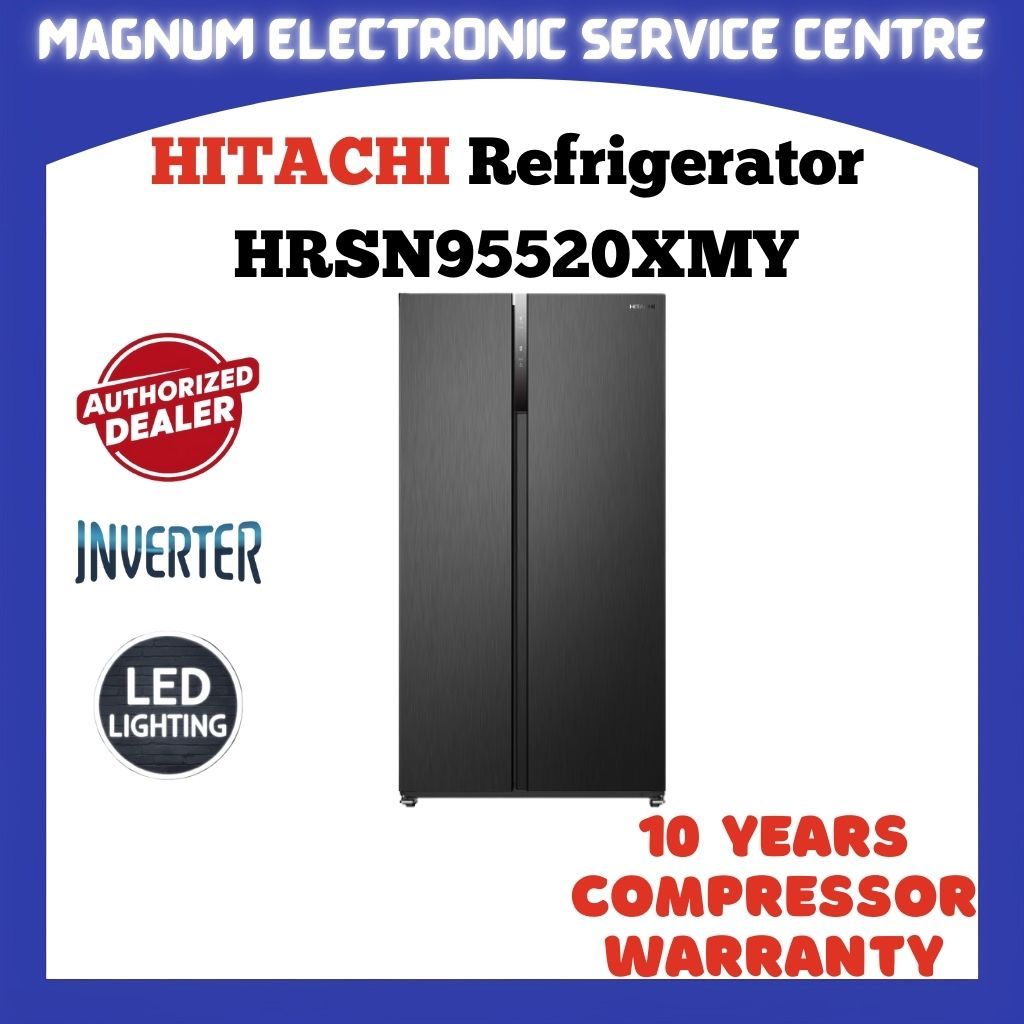 Hitachi 525L Side-By-Side 2 Doors Refrigerator Mirror Touch Controller ...