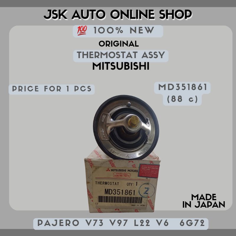 MD351861 (88 c) THERMOSTAT ASSY MITSUBISHI PAJERO V73 V97 L200 V6 6G72 ...