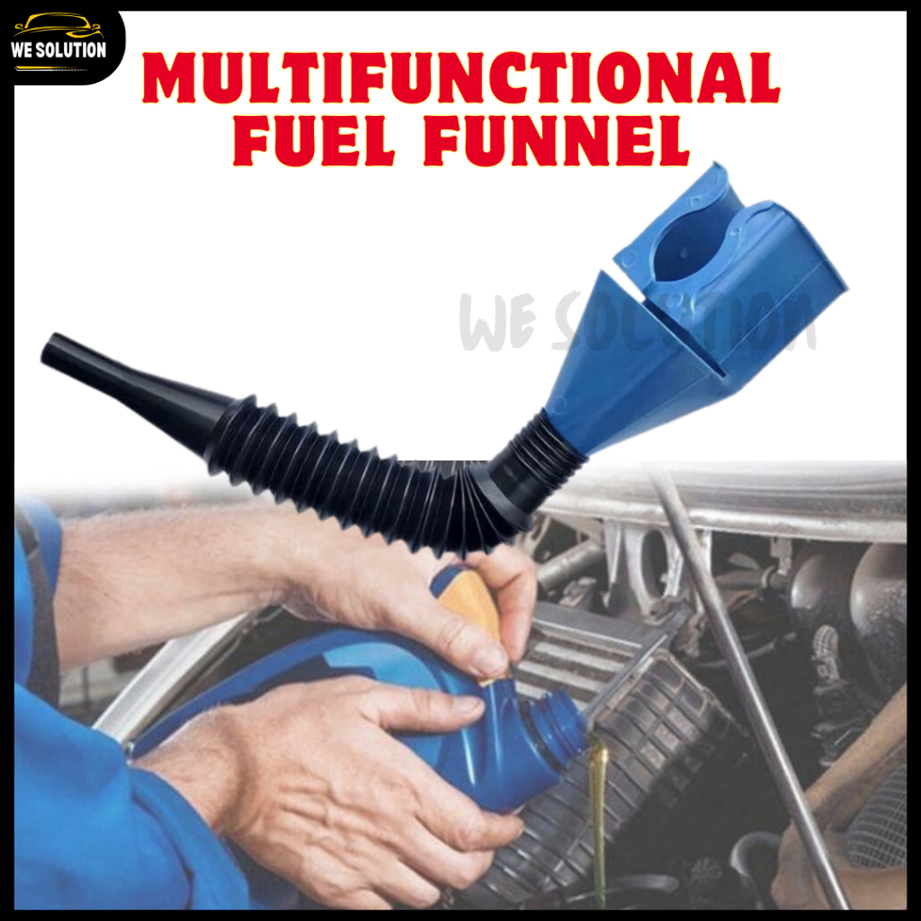[WS] Fuel Oil Funnel Refueling Engine Oil Funnel Folding Telescopic ...