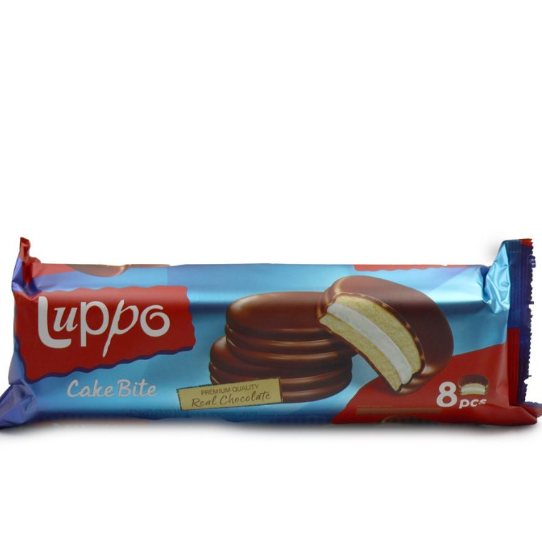 LUPPO CAKE BITE PREMIUM QUALITY REAL CHOCOLATE 8PCS 184G RICH FLAVOR ...