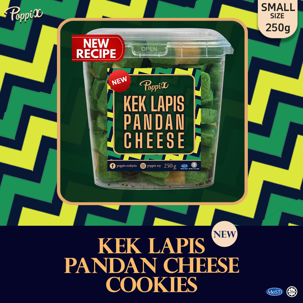 Poppix’s Borneo Kek Lapis Pandan Cheese Cookies Bucket 🍪The Borneo ...
