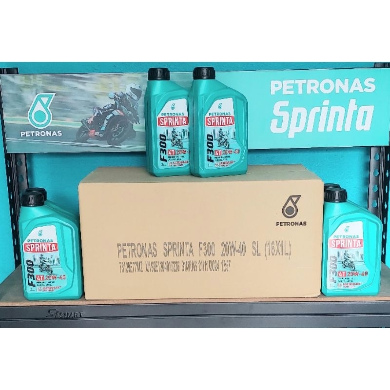 PETRONAS 4T F300 20W-40 (1kotak-16 botol )100% Pengedar Sah Petronas ...