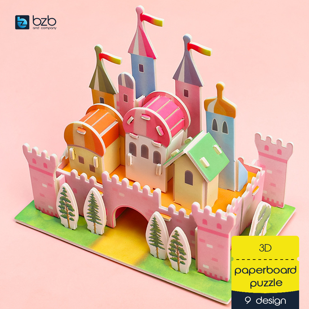 Children 3D Paperboard Puzzle DIY Creative Early Learning Brain ...