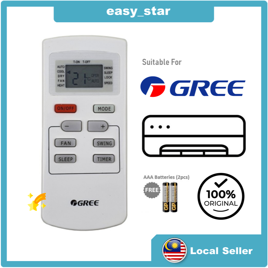 Original Gree Air Cond Aircond Air Conditioner Remote Control (YX1F ...