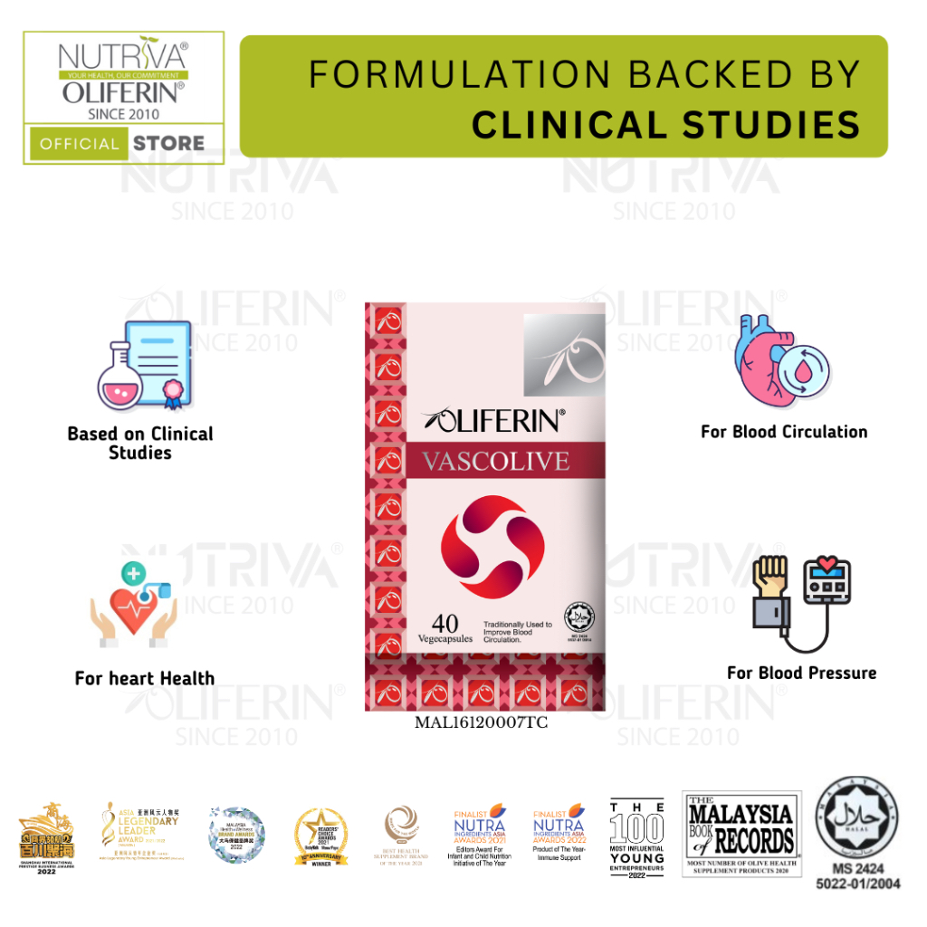 Oliferin Vascolive Traditionally Used for Improving Blood Circulation ...