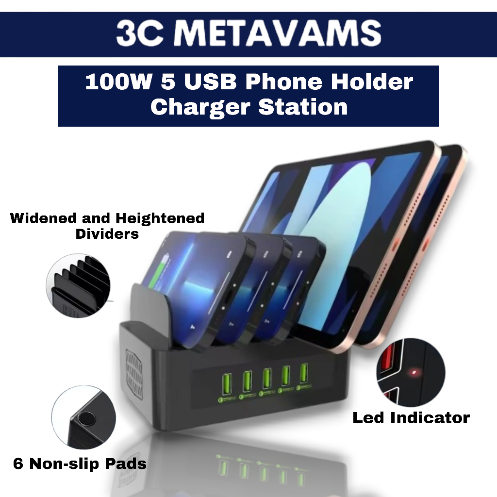 Pengecas USB Meja 150W/200W Untuk Telefon Tablet Laptop / USB Charger ...