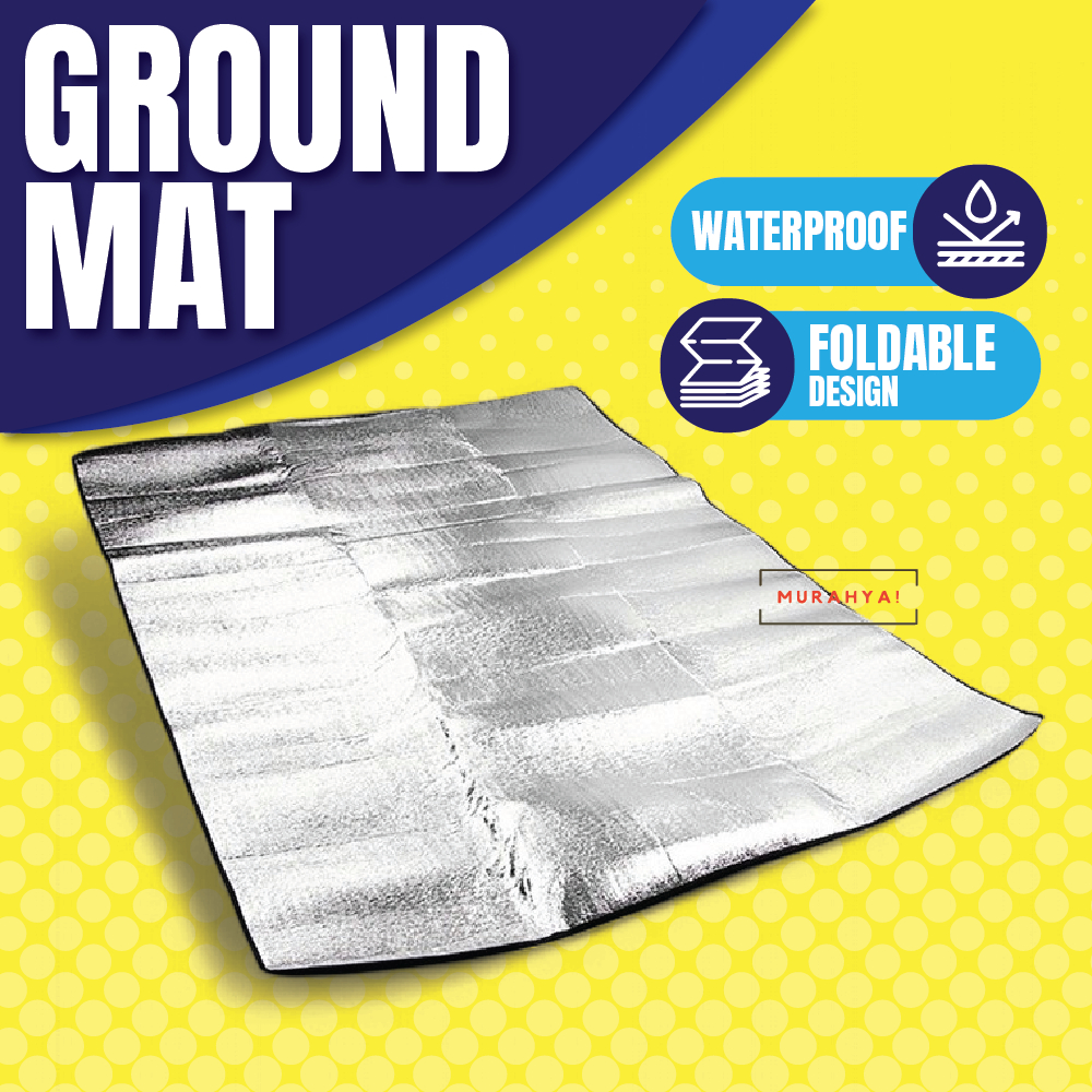 Camping Ground Mat Waterproof Double Sided Aluminium Foil Tikar Outdoor ...