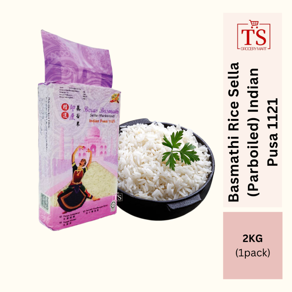 Basmathi Rice Sella (Parboiled) Indian Pusa 1121 - 2KG | Shopee Malaysia