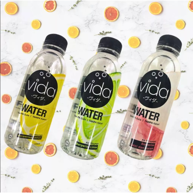 VIDA Water - Lime / Lemon / Lychee - 500ml x 24 pcs (1 Carton) | Shopee ...