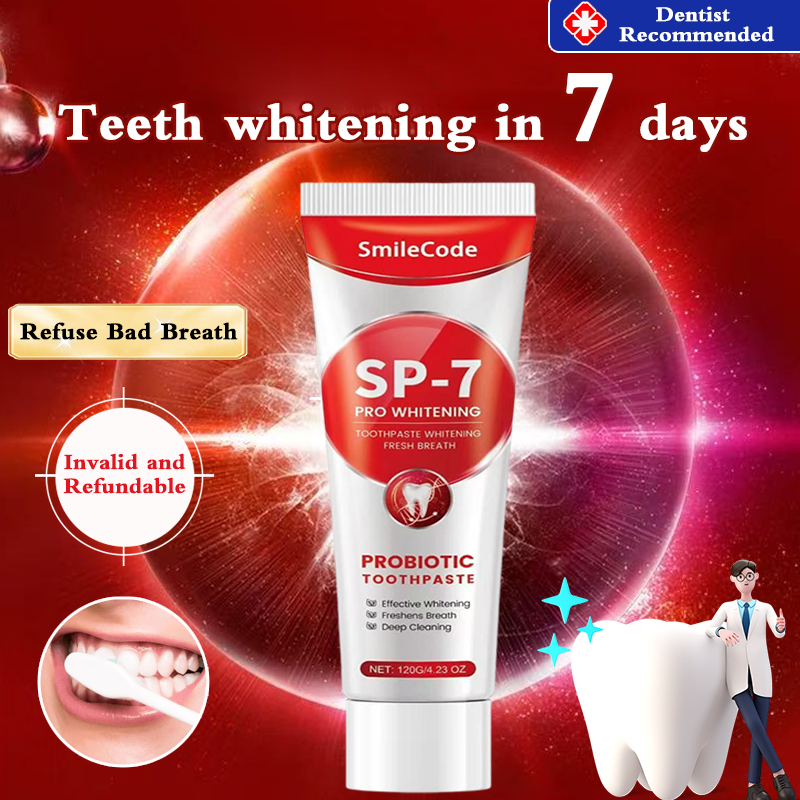 SP-7 Whitening toothpaste to remove yellowing, bad breath, fresh breath ...