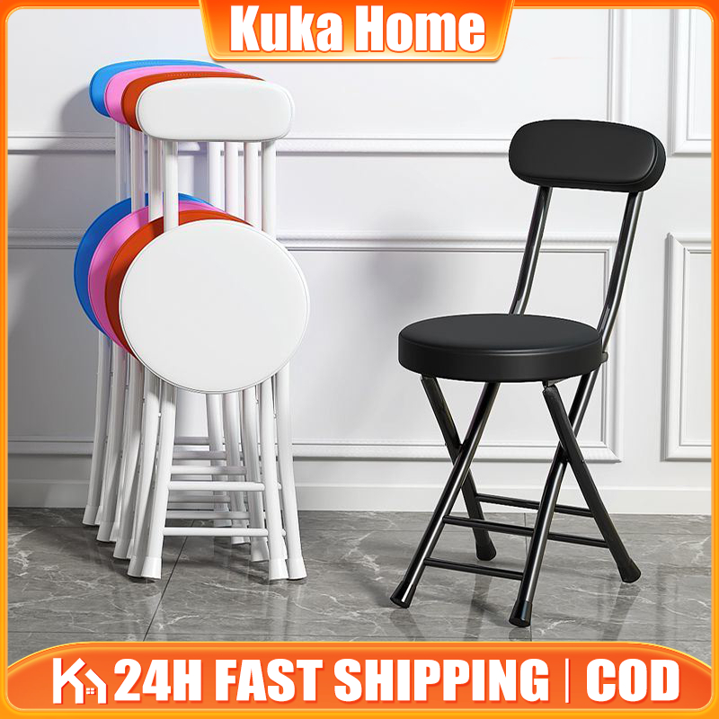 💥Kerusi Lipat Solat Folding Chair Backrest With Cushion Leisure Dining ...