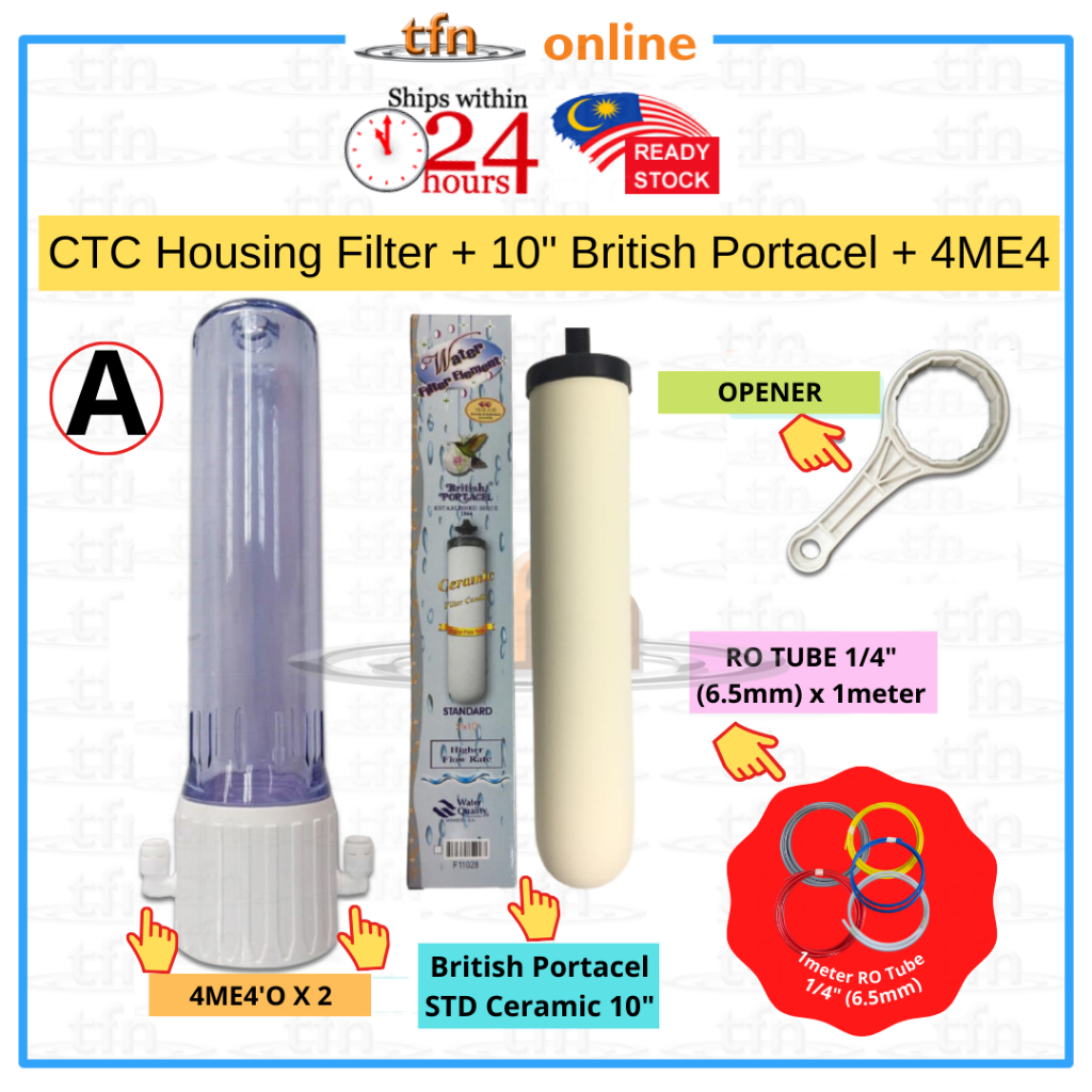 TFN Transparent Housing Water Filter WITH Ceramic Water Filter (Halal ...