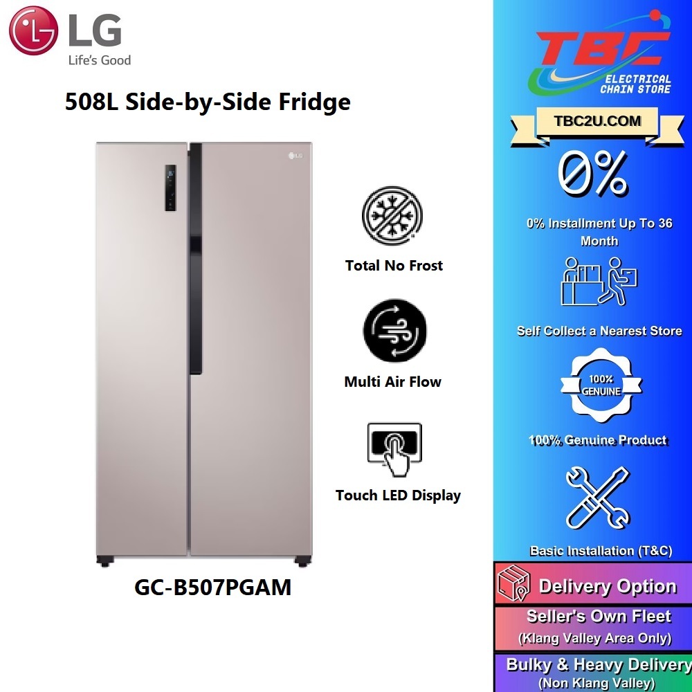 LG 508L Side by Side Inverter Refrigerator GC-B507PGAM | GC-B507PQAM | Shopee Malaysia