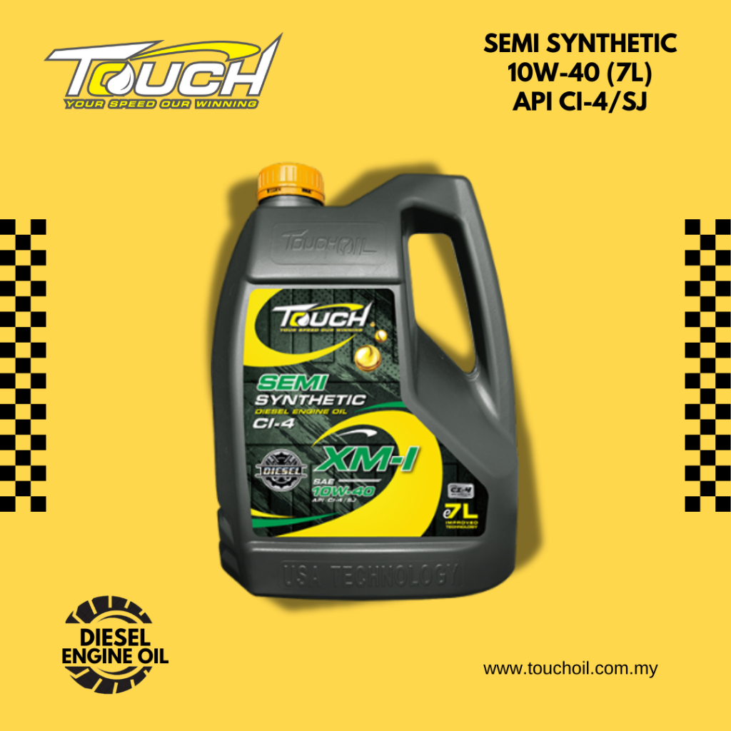TOUCH SEMI SYNTHETIC DIESEL ENGINE OIL SAE 10W-40 API CI-4/SJ (7L ...
