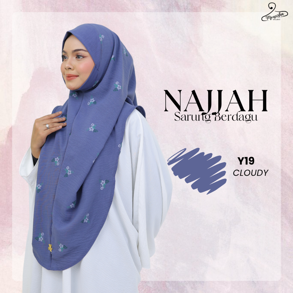 INSTANT TUDUNG SARUNG BERDAGU 3XL | MATERIAL CEY CREPE PRINTED | INSTANT & IRONLESS HIJAB ...
