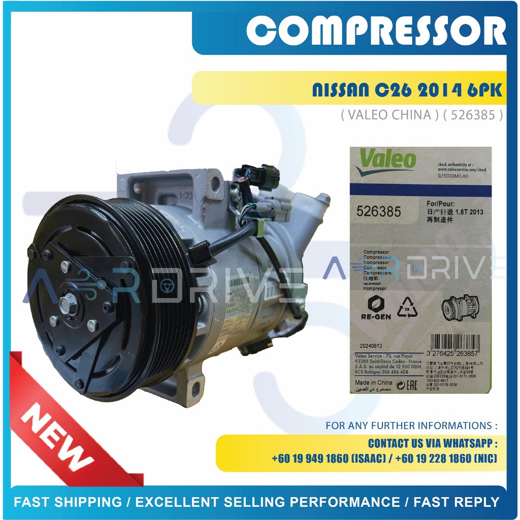 VALEO CHINA NEW NISSAN C26 7PK COMPRESSOR | Shopee Malaysia