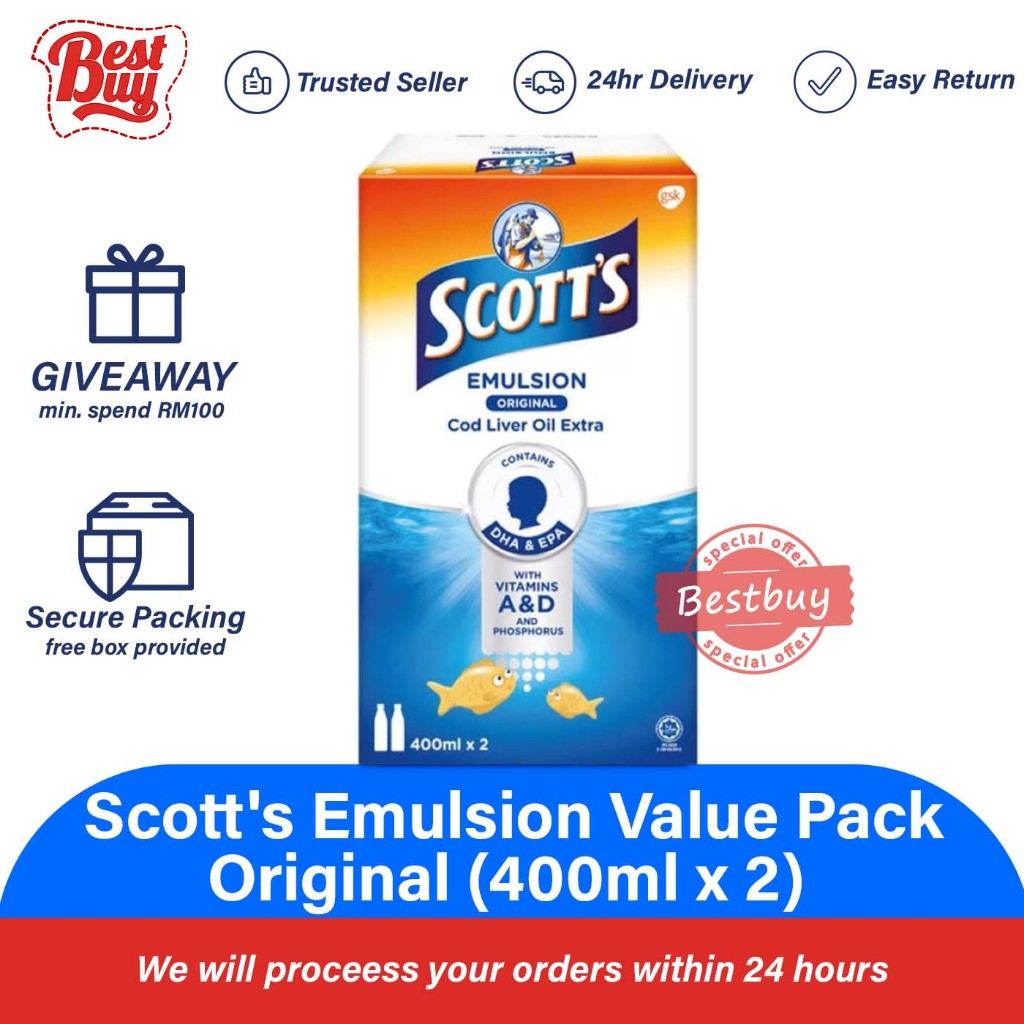 Scott's Emulsion Original Value Pack (Exp 12/2026) | Shopee Malaysia