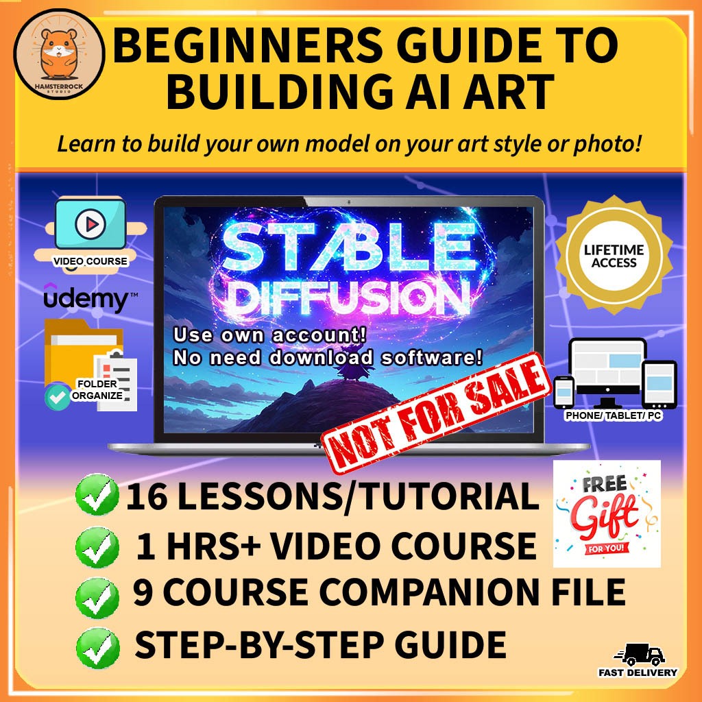 🔥[Video Course] Stable.Diffusion | Beginners.Guide.To.Building.Ai.Art🔥| Lifetime | Learn Create ...