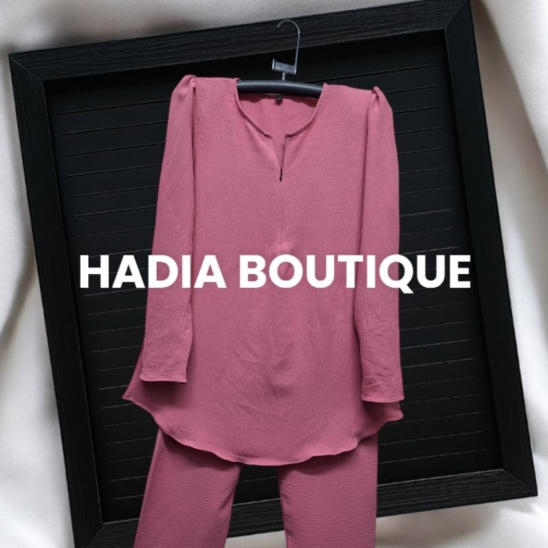 YUNA BAJU SUIT MUSLIMAH PLUS SIZE. [S TO 3XL] BLOUSE + LOOSE PANTS ...