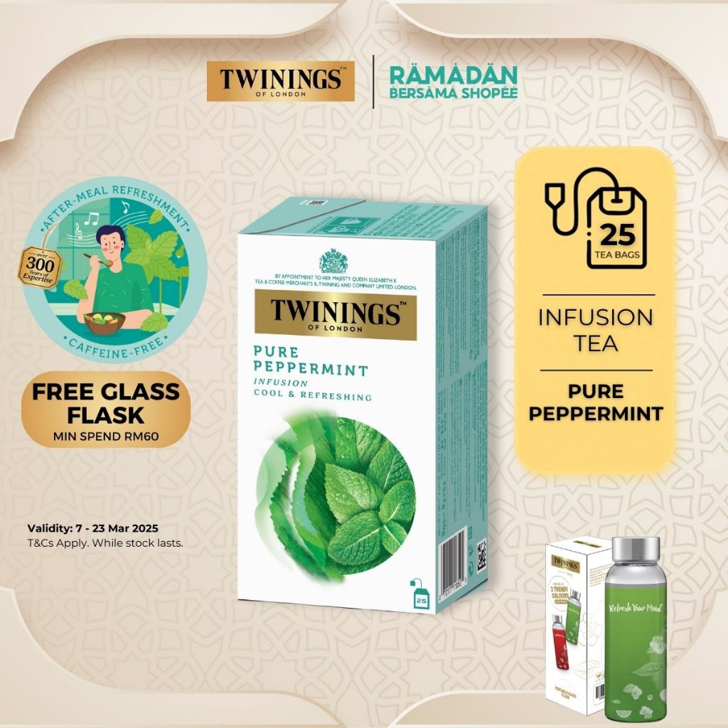 TWININGS Pure Peppermint Infusion (25's x 2g) | Teh Pudina | 薄荷茶 ...