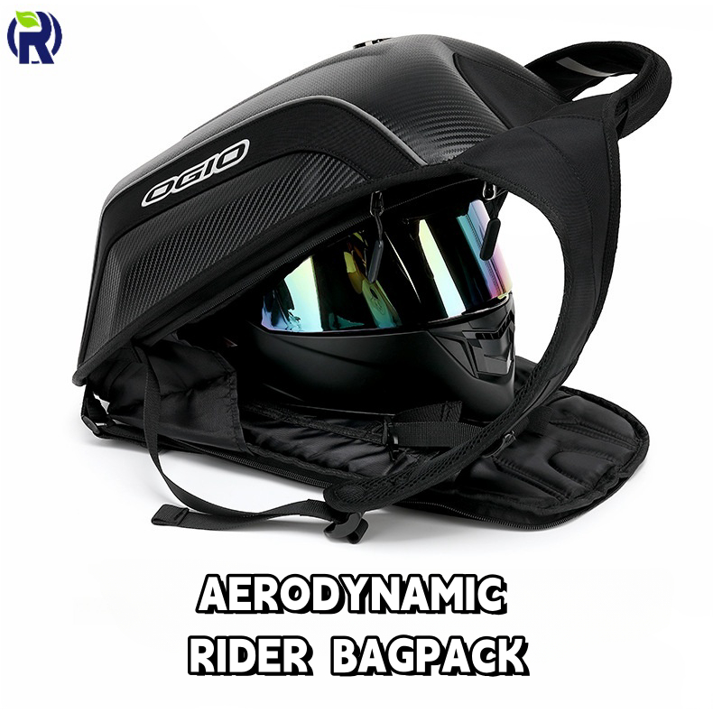 Motorcycle Riding Laptop Backpack Carbon Hard Shell Helmet Motorcycle ...