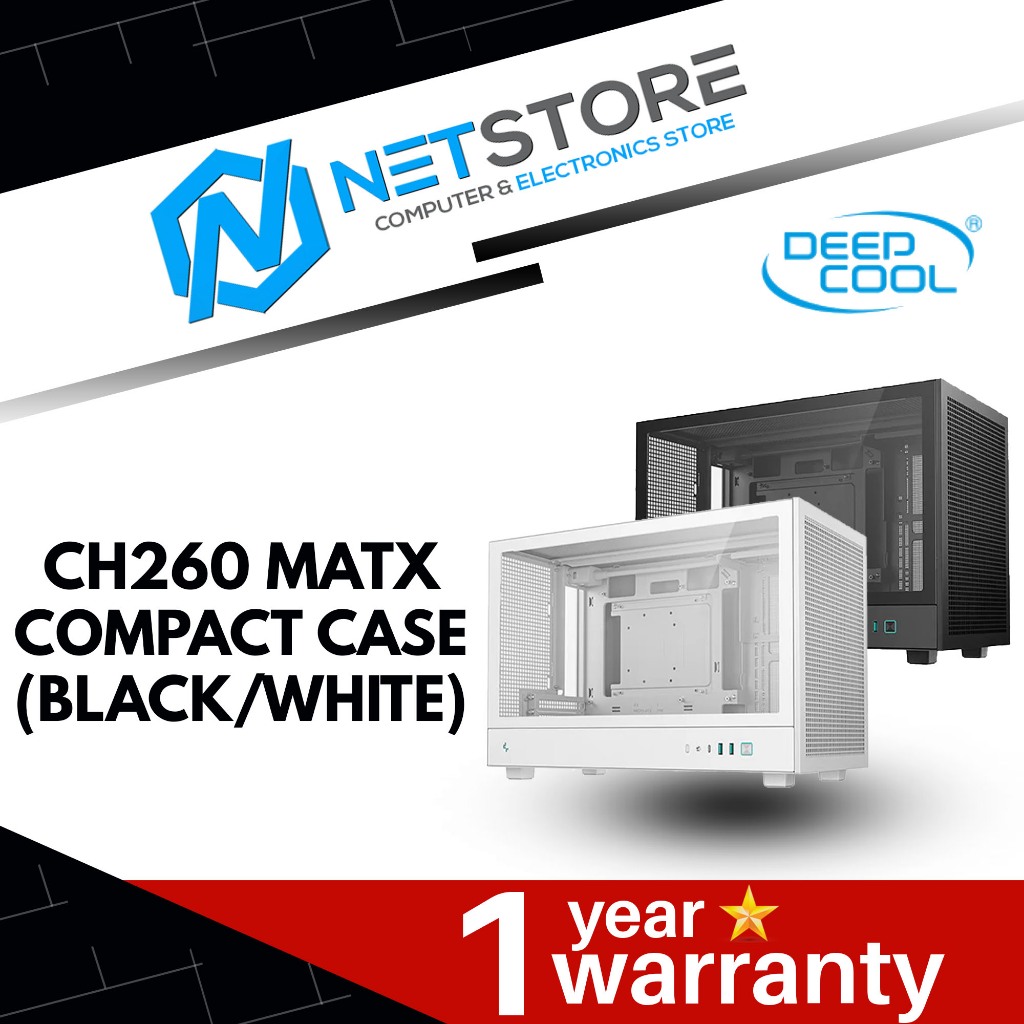 DEEPCOOL CH260 MATX COMPACT CASE (BLACK/WHITE) | Shopee Malaysia