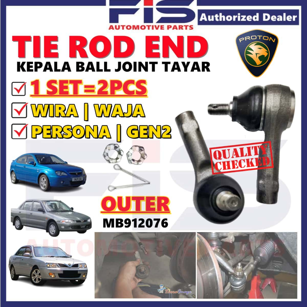 FIS Steering Rack Tie Rod End Outer Proton Wira Waja Persona Gen2 ...