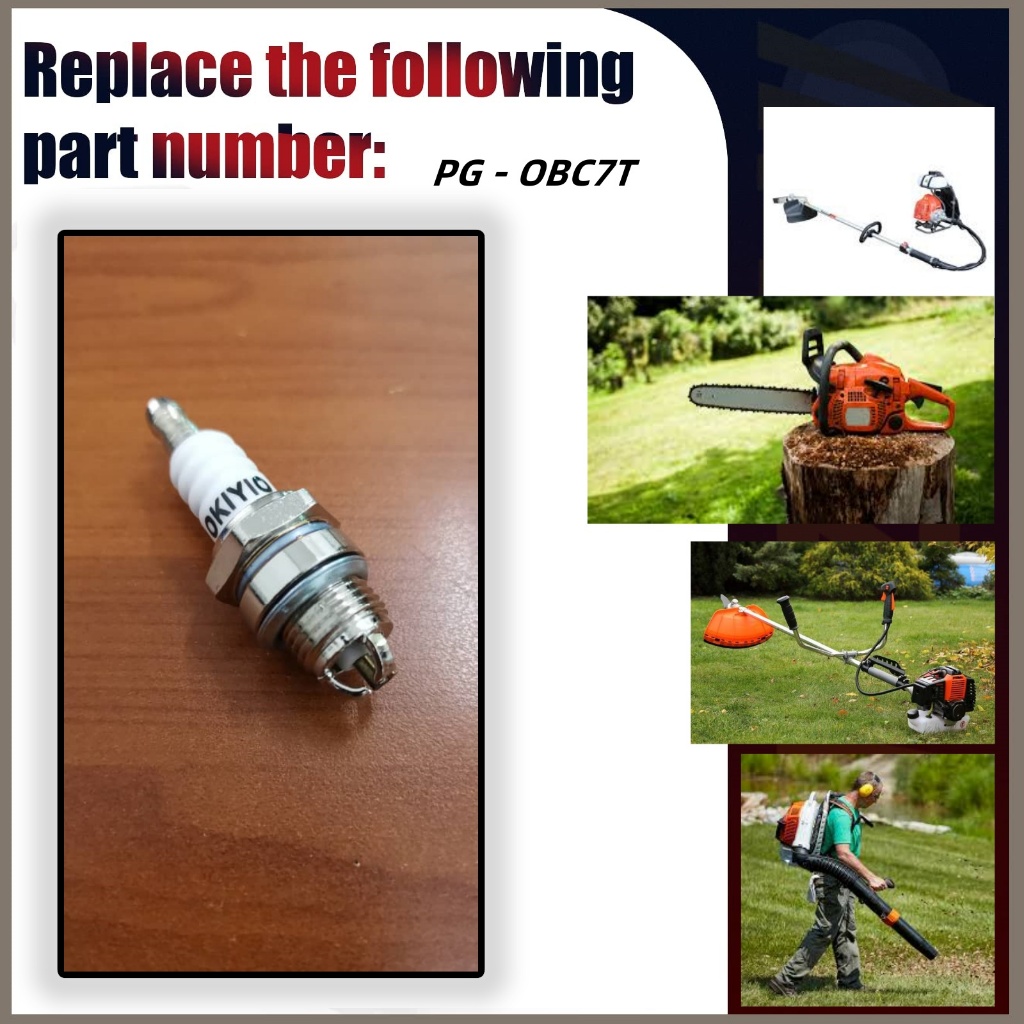ORIGINAL OKIYIO Spark Plug 3 pin Grass Trimmer Brush Cutter Chain Saw ...