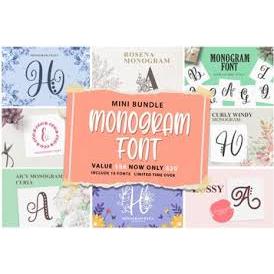 Monogram Font Mini Bundle - 10 Premium Fonts | Shopee Malaysia