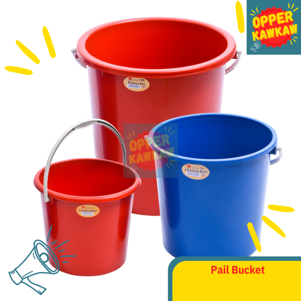 Twin Dolphin Pail Baldi Air Tong Bilik Tandas Water Bucket Garden 1G 1 ...