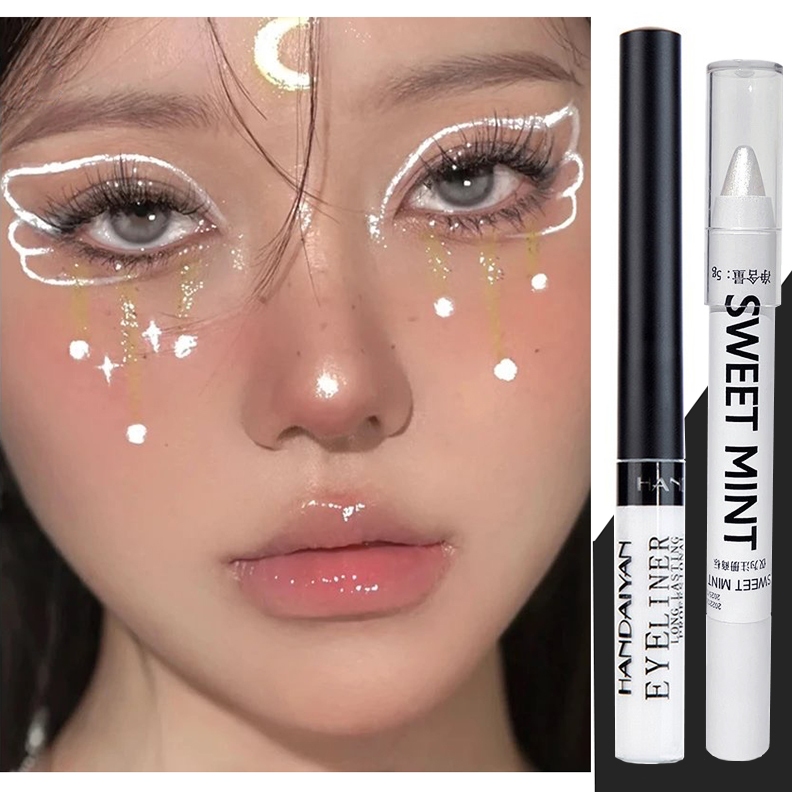 🇲🇾 Pensil Putih Eyeliner Waterproof Liquid White Eye Liner Long Lasting ...