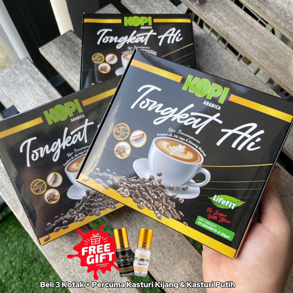 Kopi Arabica Tongkat Ali + Ubi Jaga + Ginseng [3 Kotak Percuma Kasturi Kijang & Kasturi Putih ...