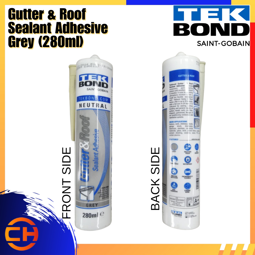 TEKBOND Neutral Gutter & Roof Hybrid Silicone Polymer Sealant Grey ...