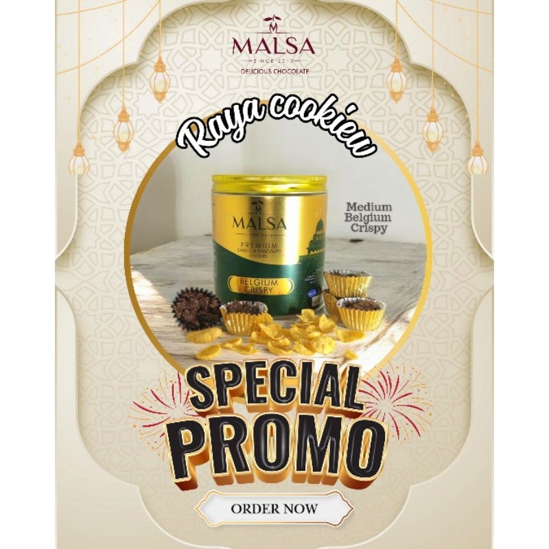 MALSA BELGIUM CRISPY CHOCOLATE BISKUT RAYA VIRAL (MEDIUM) | Shopee Malaysia