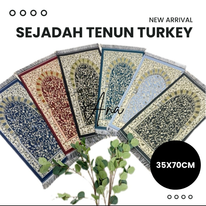 Sejadah Tenun Raudah Turkish Style Size 35X70CM with Bag doorgift set ...