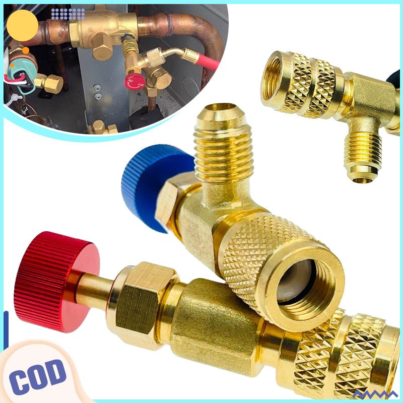 R22 R410 Refrigerant Charging Valve Flow Control Ball Valve Air ...