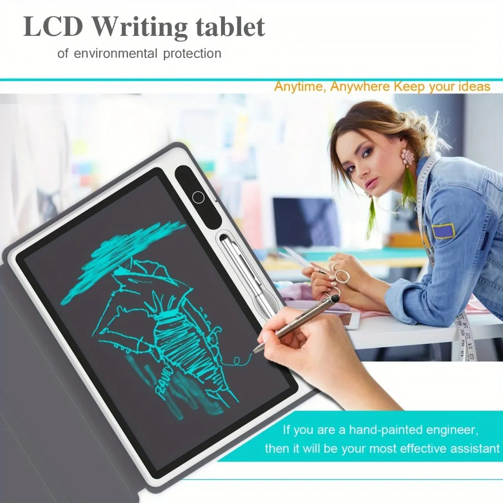 Rechargeable LCD handwriting tablet with protective cover electronic ...