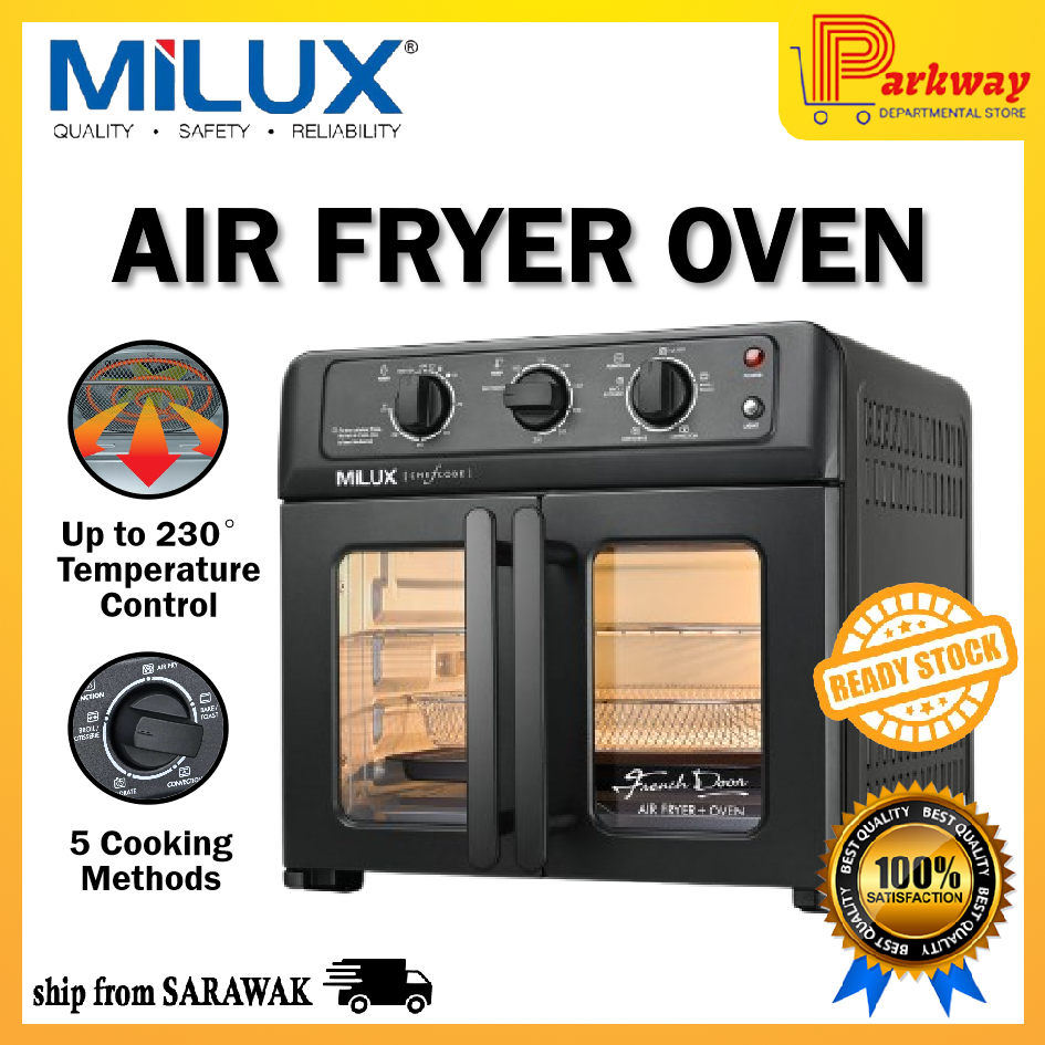 [EAST MSIA]MILUX 26L AIR FRYER OVEN MFAO-26CC FRENCH DOOR OVEN ELECTRIC OVEN OVEN PEMBAKAR OVEN ...