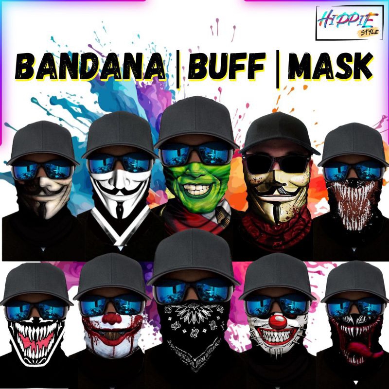 Topeng Skull Joker Mask Bandana Balaclava Penutup Muka Buff Sarung ...