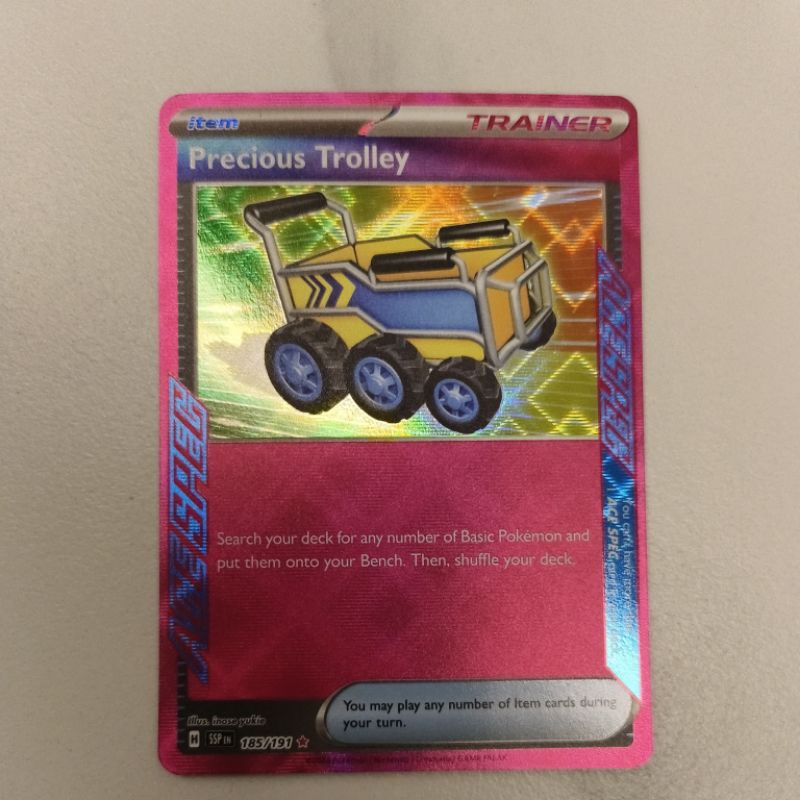 Pokemon Card TCG : SV8 Surging Sparks: Precious Trolley 185/191 ACE 100 ...