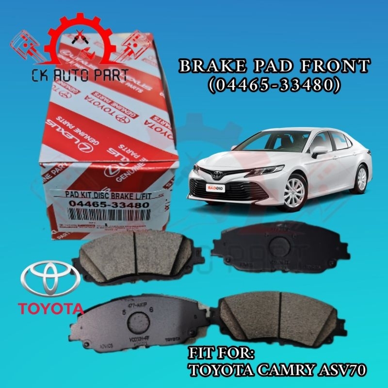 TOYOTA CAMRY ASV70 FRONT BRAKE PAD 04465-33480 | Shopee Malaysia