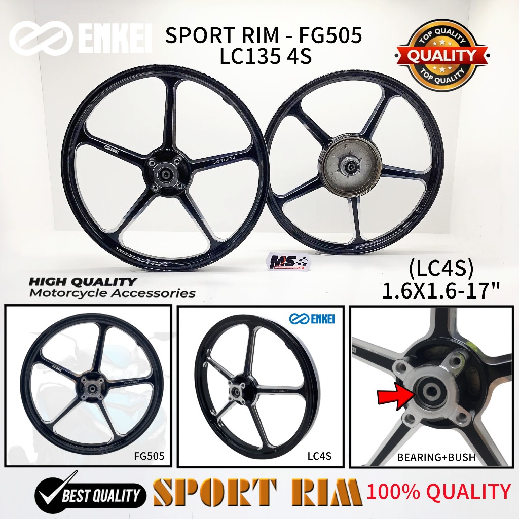Sport Rim Wheel Enkei FG505 LC135 4S/LC4S (1.6X1.6-17") | Shopee Malaysia