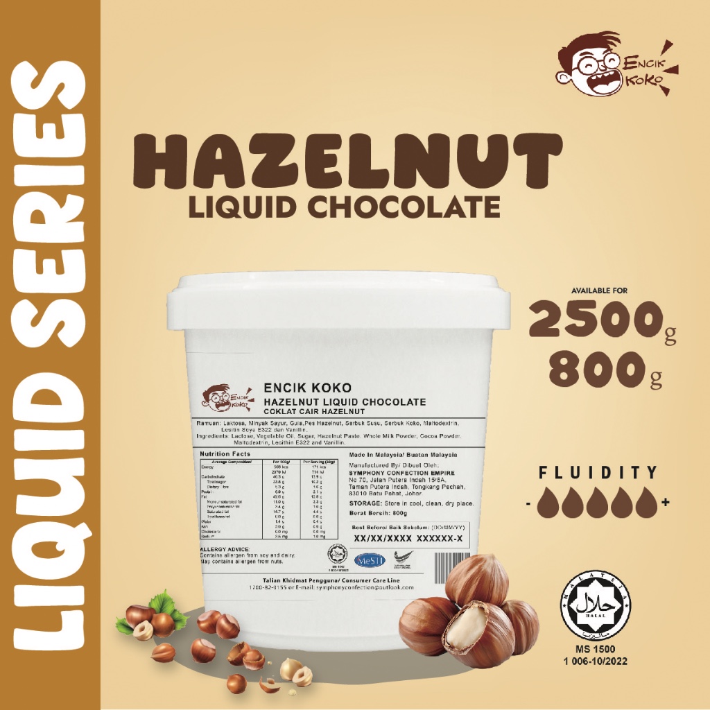 HAZELNUT LIQUID CHOCOLATE / TOPPING | Shopee Malaysia